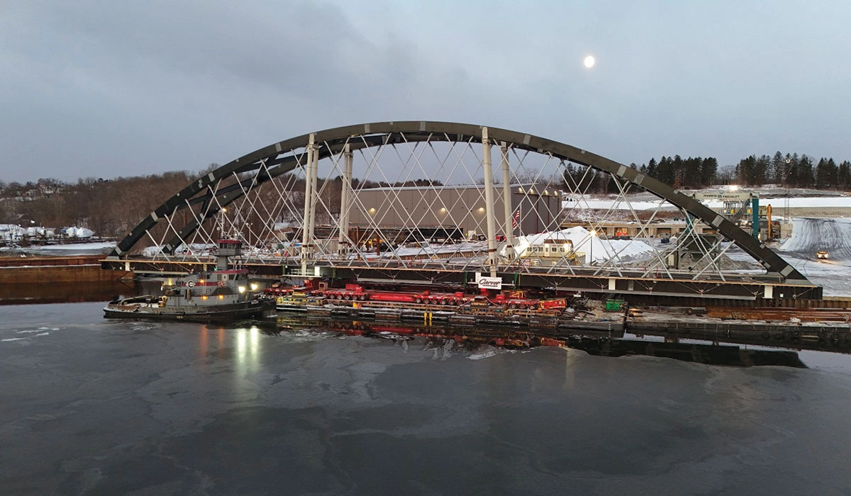 Portal North Bridge Project: Mammoet Transports Three 120-Meter Bridge ...