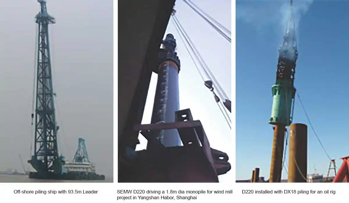 SEMW off-shore Pile driving Equipment and Solution in Chinese Big Projects