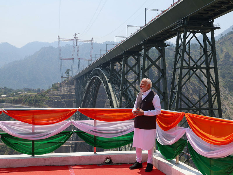 PM Modi Inaugurates World’s Highest Chenab Rail Bridge in Jammu & Kashmir